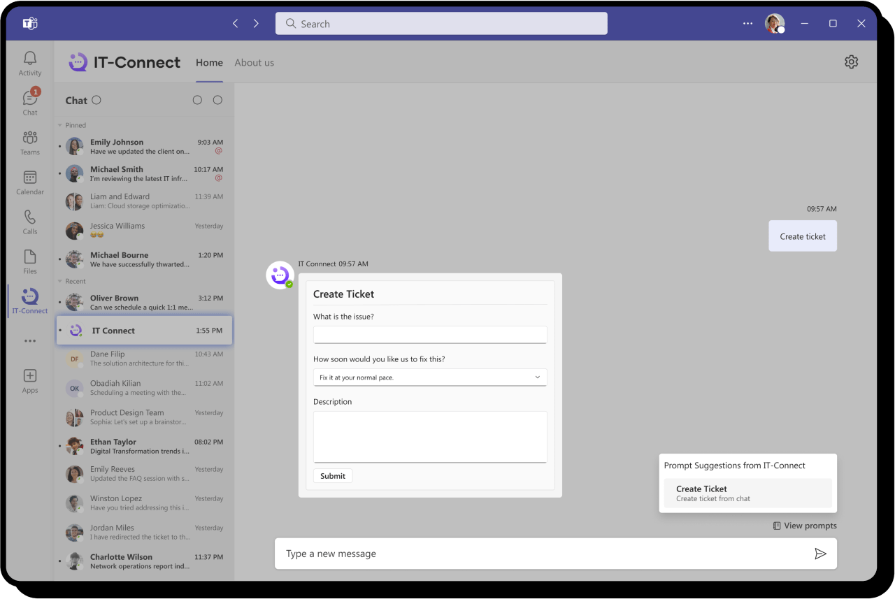 Microsoft Teams ticketing for MSPs